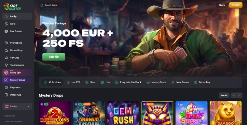 SlotHunter Casino Erfahrungen 2024: 4.000 Euro Bonus und 250 Freispiele ...